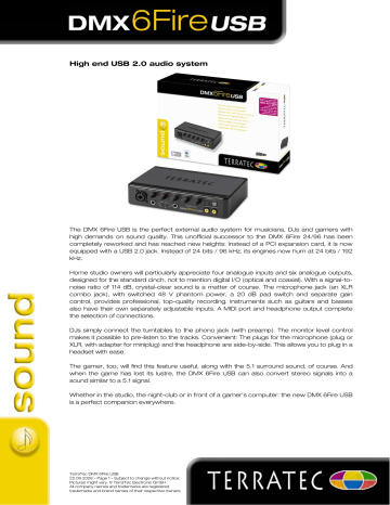 Terratec DMX 6 Fire USB Owner Manual | Manualzz
