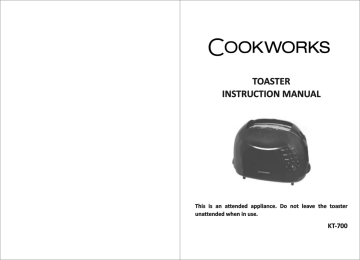 Cookworks 2 Slice Toaster Instruction Manual | Manualzz