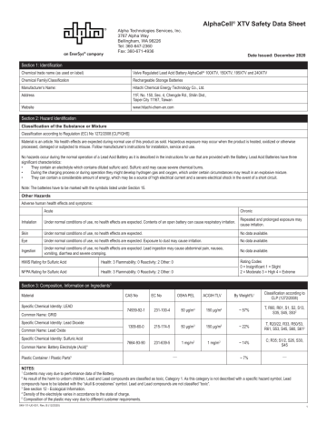 Alpha AlphaCell XTV Datasheet | Manualzz