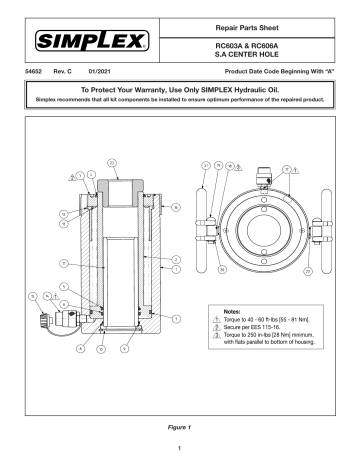 Simplex RC603A, RC606A - 54652 c User manual | Manualzz