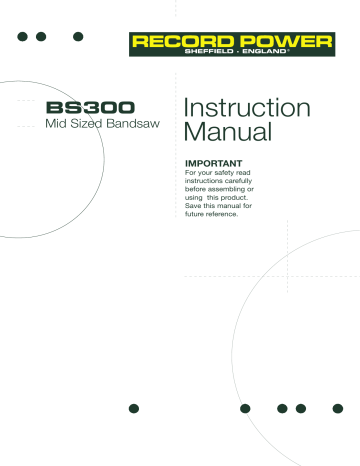 Record Power BS300 Instruction Manual | Manualzz