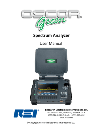 REI OSCOR Green Spectrum Analyzer Owner’s Manual | Manualzz