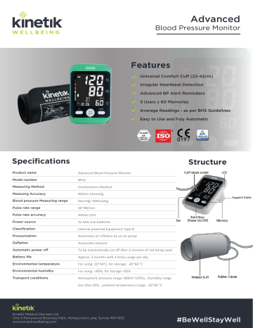 Kinetik Blood Glucose Monitor Quick Start Guide | Manualzz