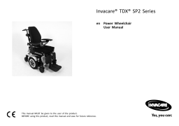 Invacare TDX SP2 series - User manual, Service manual