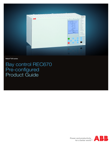 ABB Relion 670 series REC670 Product Manual | Manualzz