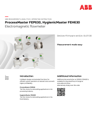 ABB ProcessMaster FET632 - Operating instructions, Operating