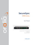 Spectracom SecureSync User Reference Guide | Manualzz