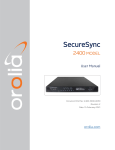 Safran SecureSync 2400 Master Clock System User Guide | Manualzz