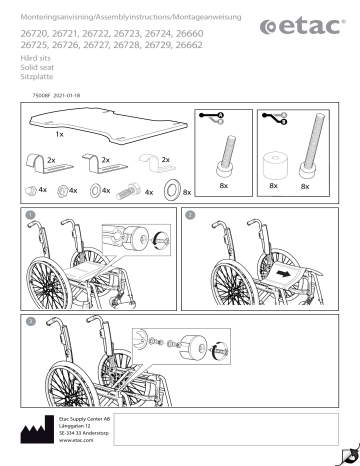 Etac Cross 5 XL Adaptive Assembly Instruction | Manualzz