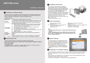 Weintek cMT2158X Installation Instruction | Manualzz