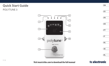 TC Electronic POLYTUNE 3 Guitar and Bass Quick Start Guide | Manualzz