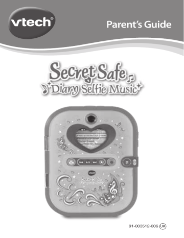 VTech Secret Safe Diary Selfie Music Parents' Manual | Manualzz