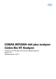 Roche COBAS INTEGRA 400 plus - Reference guide, Operator's manual, User ...