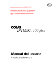 Roche COBAS INTEGRA 400 plus - Reference guide, Operator's manual, User ...