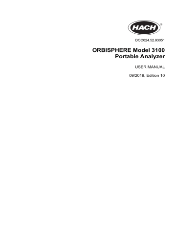 Hach Lange ORBISPHERE 3100 User Manual | Manualzz