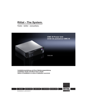 Rittal CMC III Installation Manual And Short User's Manual | Manualzz