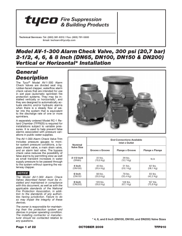 Tyco AV-1-300 Manual | Manualzz