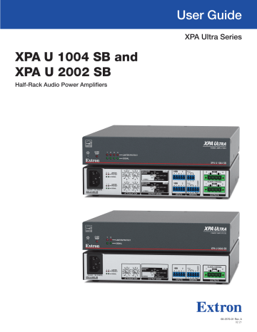 Extron XPA U 2002 SB User guide | Manualzz