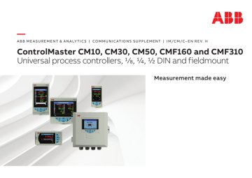 ABB ControlMaster CM10, ControlMaster CM30 Manual | Manualzz