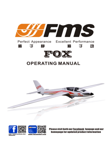 FMS FMM023P Fox 2.3m V2 PNP Owner's Manual | Manualzz