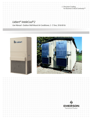 Liebert InteleCool 2 ET0247, InteleCool 2 ET0487 User Manual | Manualzz