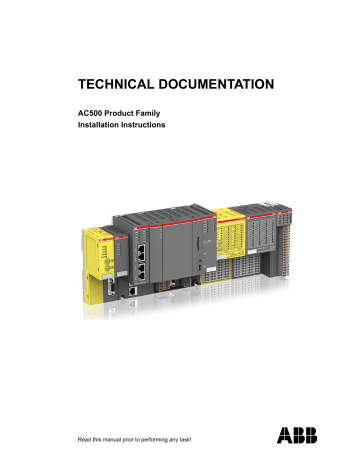 ABB AC500 Series Installation Instructions Manual | Manualzz