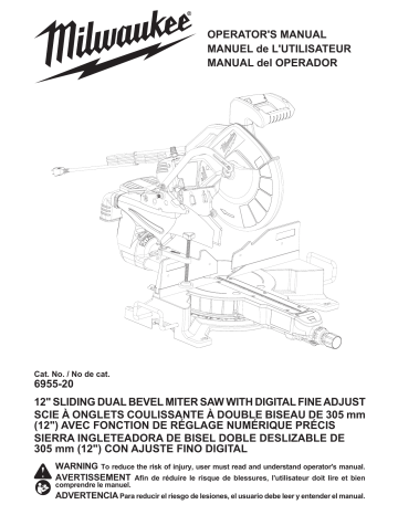 Milwaukee 6955-20 Operator's Manual | Manualzz