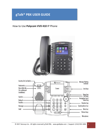Polycom VVX 410 Series User Manual | Manualzz