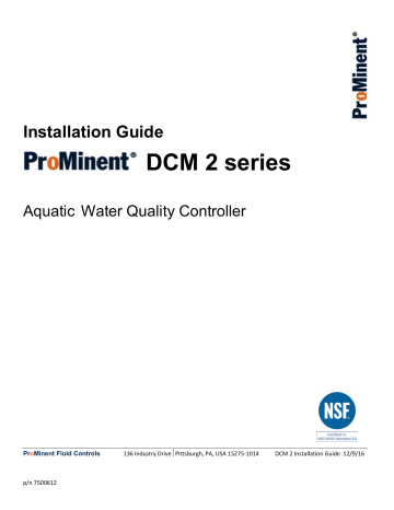 ProMinent DCM 2 Series Installation Manual | Manualzz