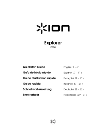 ION EXPLORER IPA76S Quick Start Guide | Manualzz