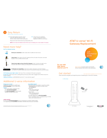 Motorola AT&T NVG589 Self-Installation Manual | Manualzz