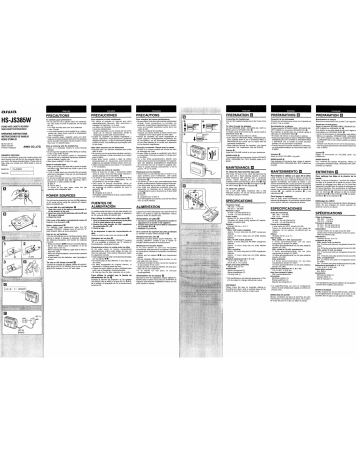 Aiwa HS-JS385 Operating Instructions | Manualzz