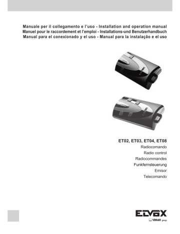 Elvox ET02 Installation And Operation Manual | Manualzz