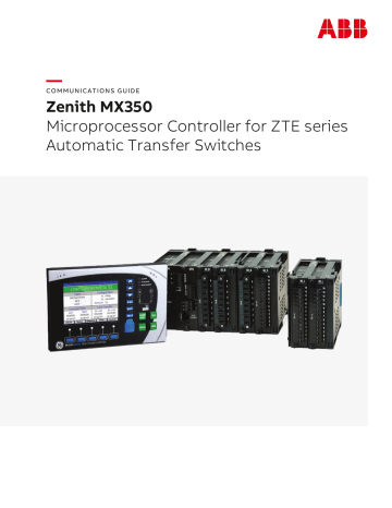 ABB Zenith MX350 Communications Manual | Manualzz