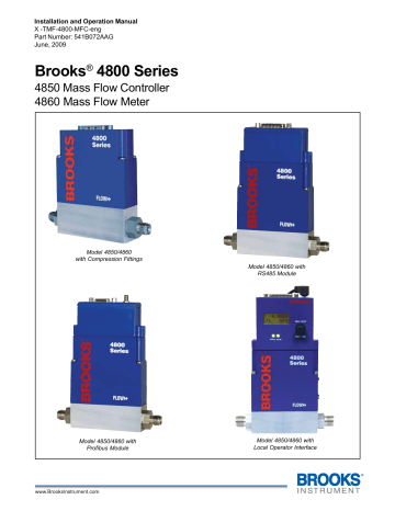 Brooks 4850, 4860 Installation And Operation Manual | Manualzz