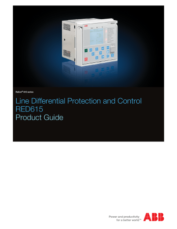 ABB RED615 ANSI, Relion 615 series Product Manual | Manualzz