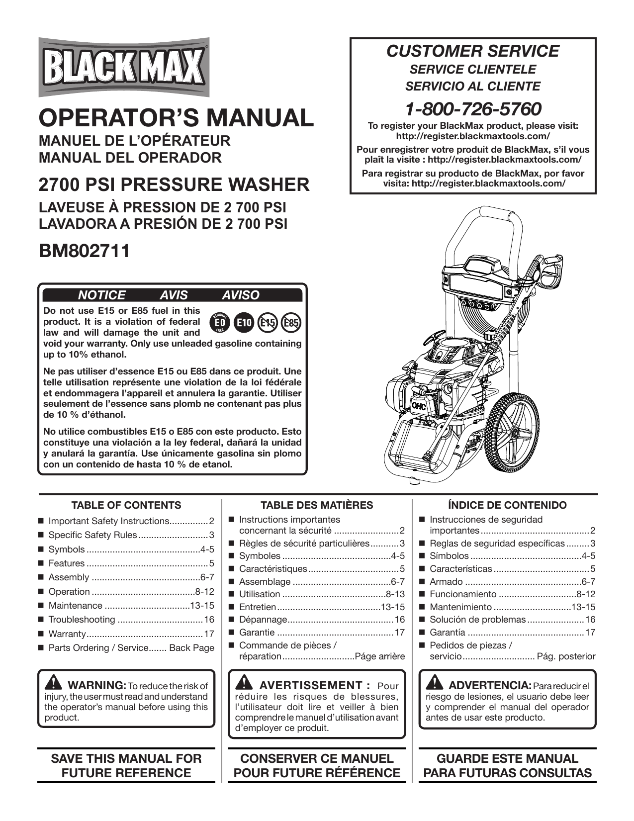 BLACK MAX BM80523 2300 PSI Gas Pressure Washer Owner Manual Manualzz | atelier-yuwa.ciao.jp