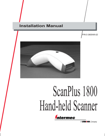 Intermec ScanPlus 1800 Installation Manual | Manualzz