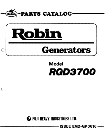 Robin RGD3700, RGD5000 Parts Catalog | Manualzz