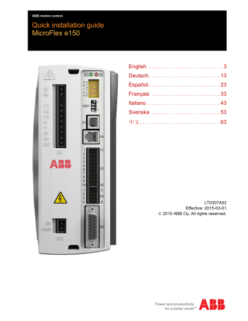 ABB MicroFlex e150 Quick Installation Manual | Manualzz