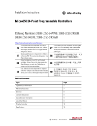Allen-Bradley Micro850 series - User manual, installation Guide, Manual