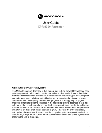 Motorola XPR 8300 User Manual | Manualzz