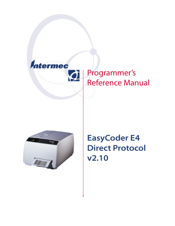 Intermec EasyCoder E4 Programmer's Reference Manual | Manualzz