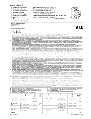 ABB MS132 Installation Instructions | Manualzz
