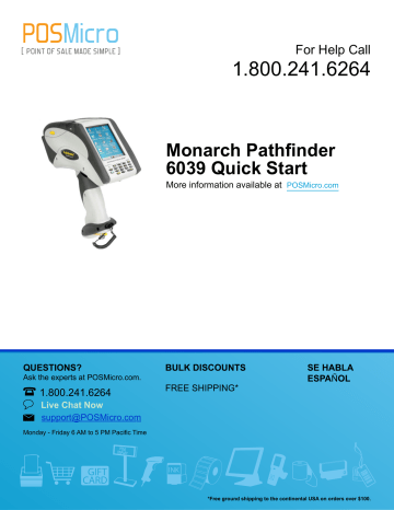 Monarch Pathfinder 6039 Quick Start Manual | Manualzz