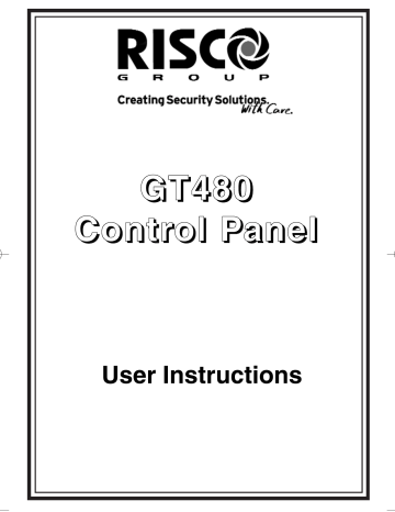 Risco Gardtec GT480 User Instructions | Manualzz