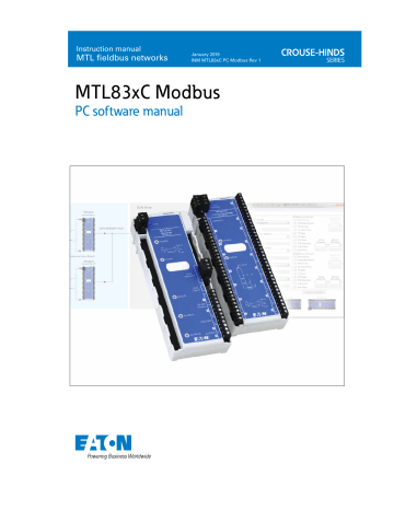 Eaton MTL83*C Modbus, MTL831C, MTL838C Software Manual | Manualzz
