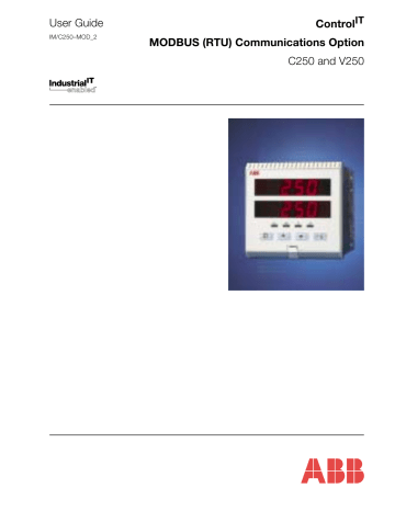 Preset Single Register – Function Code. ABB V250, C250, COMMANDER 150 ...