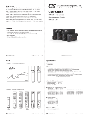CTC Union FRM220-CH01 User Manual | Manualzz