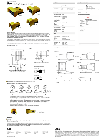 ABB Fox 21 Original Instructions | Manualzz